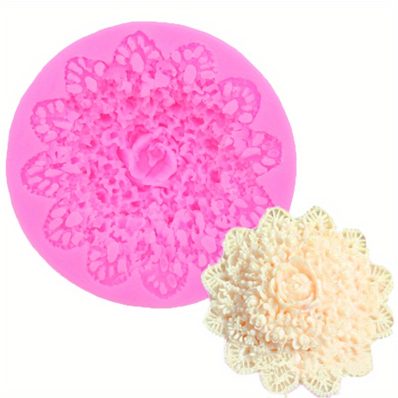 1pc Lace Flower Chocolate Mold 3d Silicone Mold Candy - Temu Australia