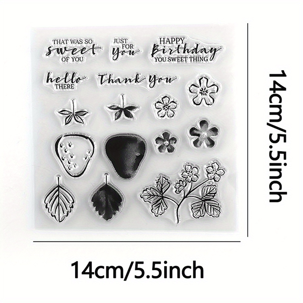 Sweet Strawberry Stamp And Cutting Dies Set For Diy Scrapbooking ...