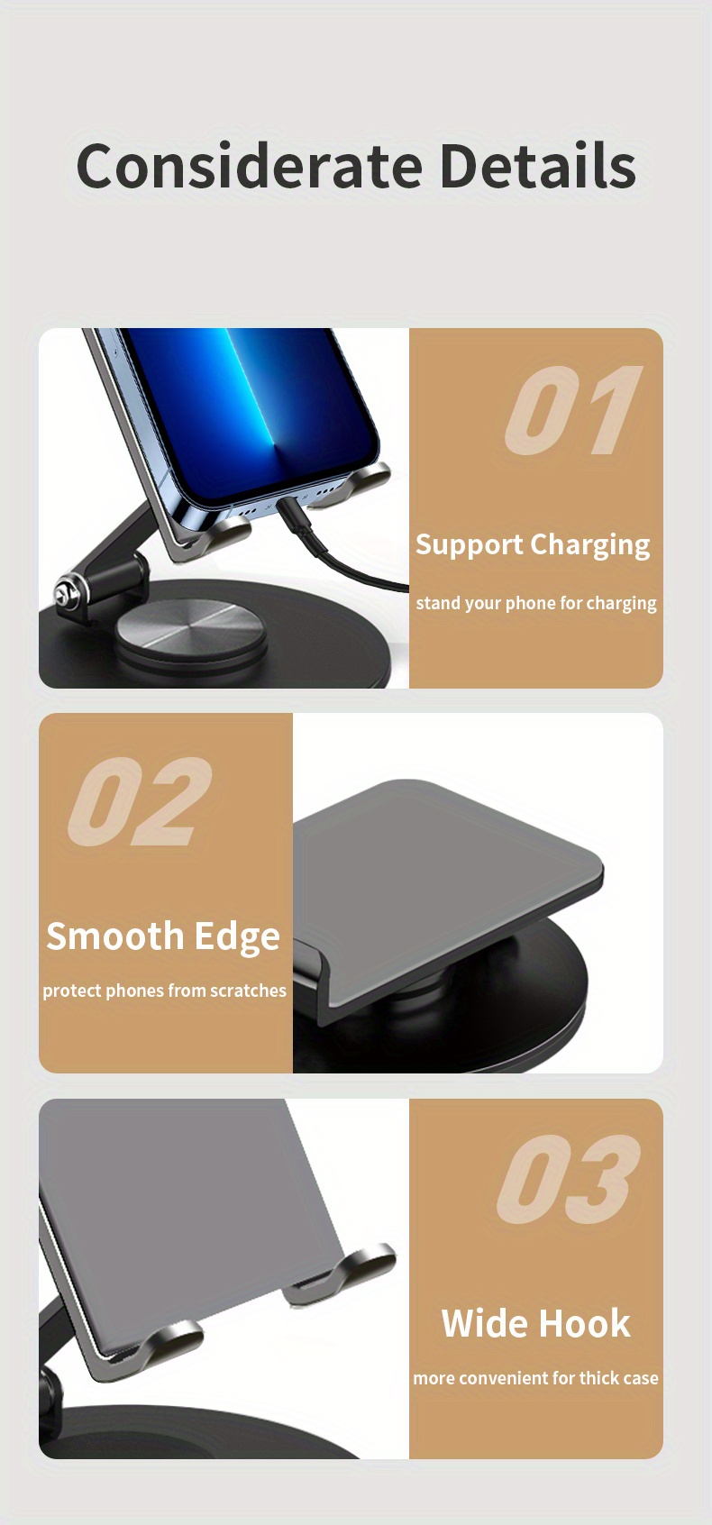 Phone Stand Portable Adjustable Desk Stand Compatible - Temu Norway