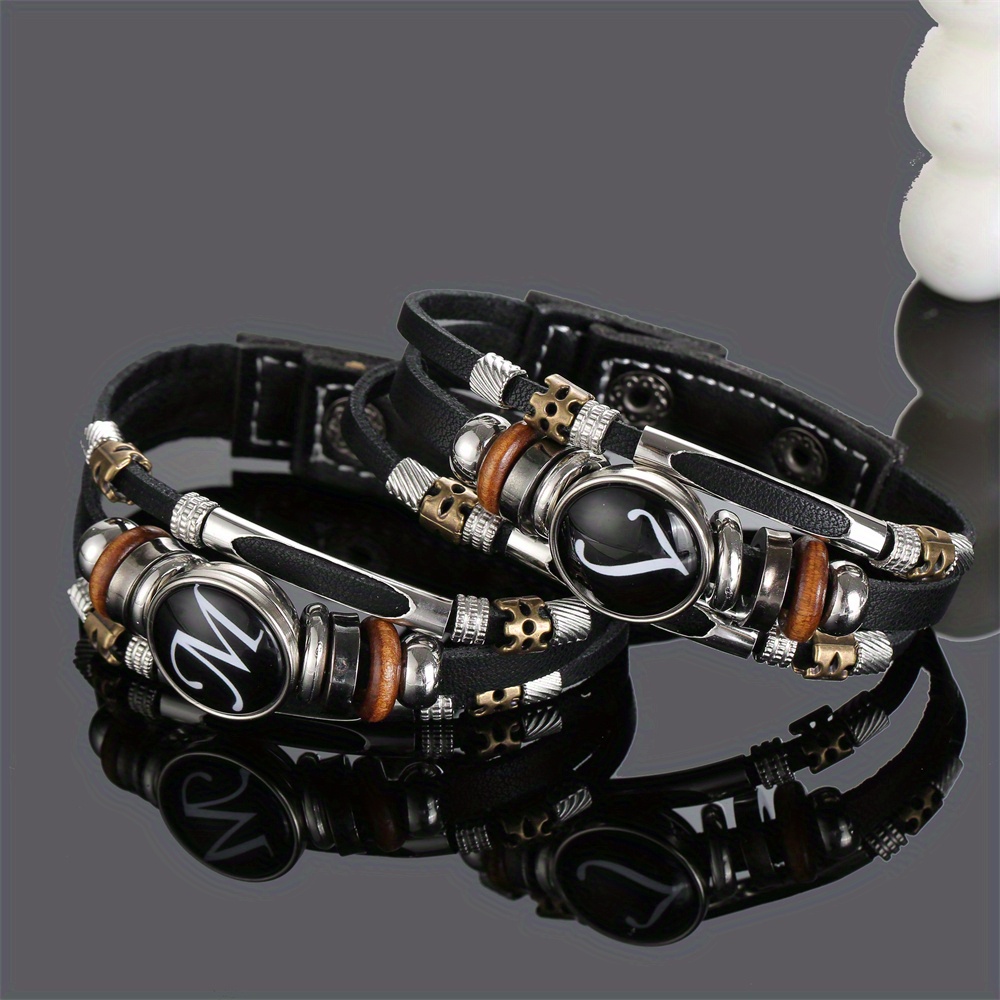 Men's Trendy Retro Layered Bracelet Gift - Temu Canada