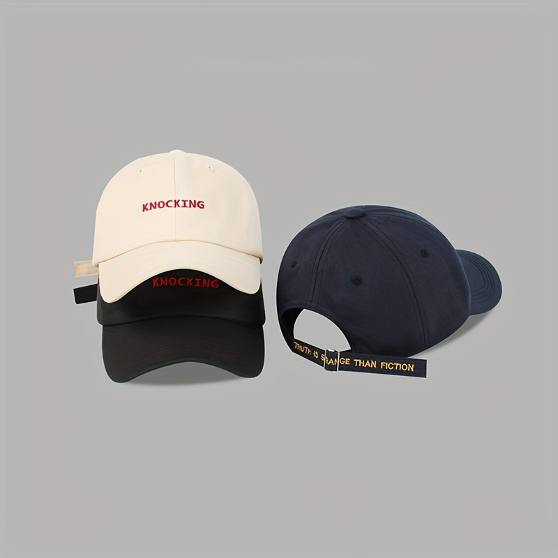 Letter Embroidery Hip Hop Baseball Cap Casual Unisex Cotton - Temu Norway