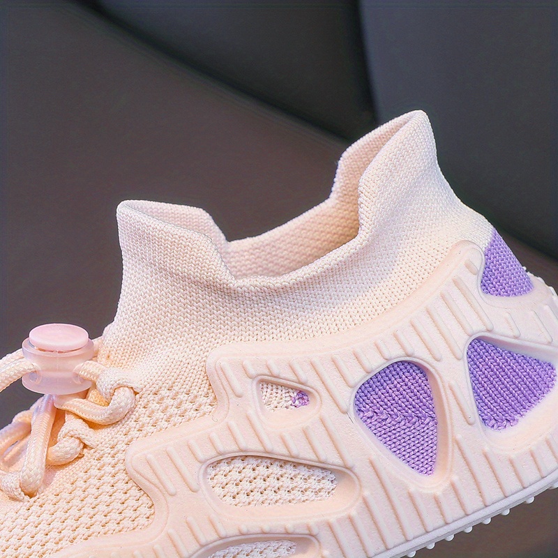 Girls Casual Color Block Breathable Knit Slip On - Temu New Zealand