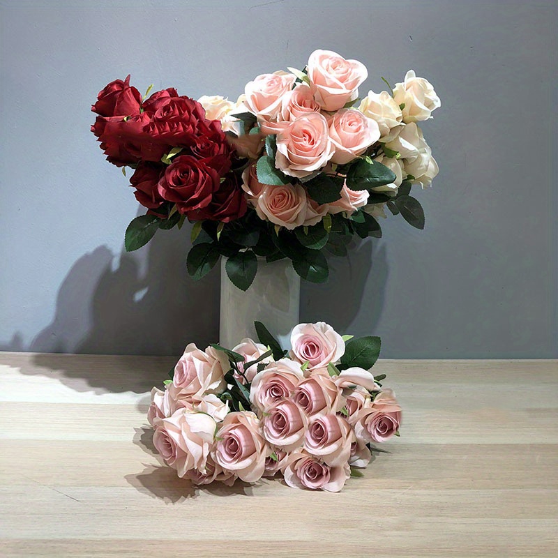 1pc rose artificial flower real touch flowers flower arrangements ...