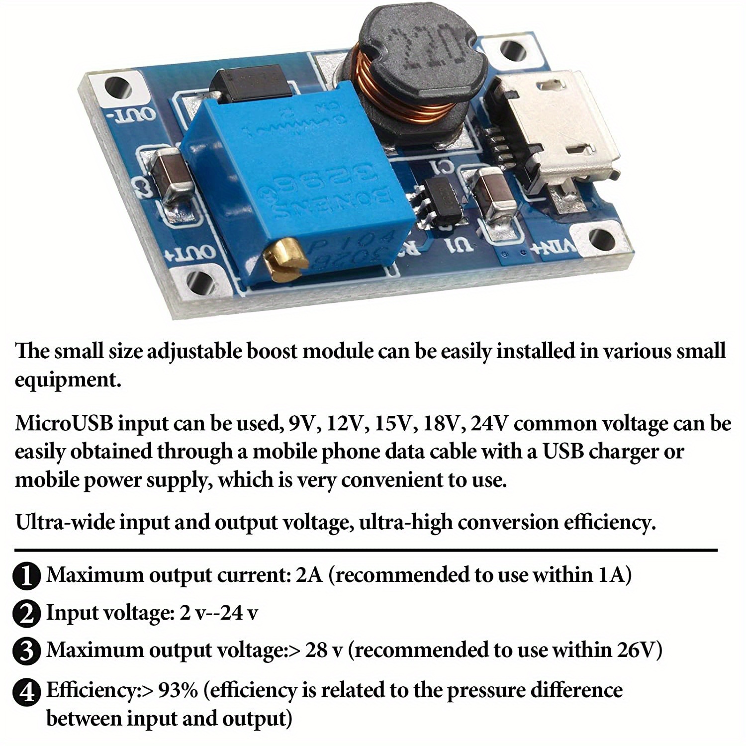 Boost Converter Module: Adjustable Voltage - Temu