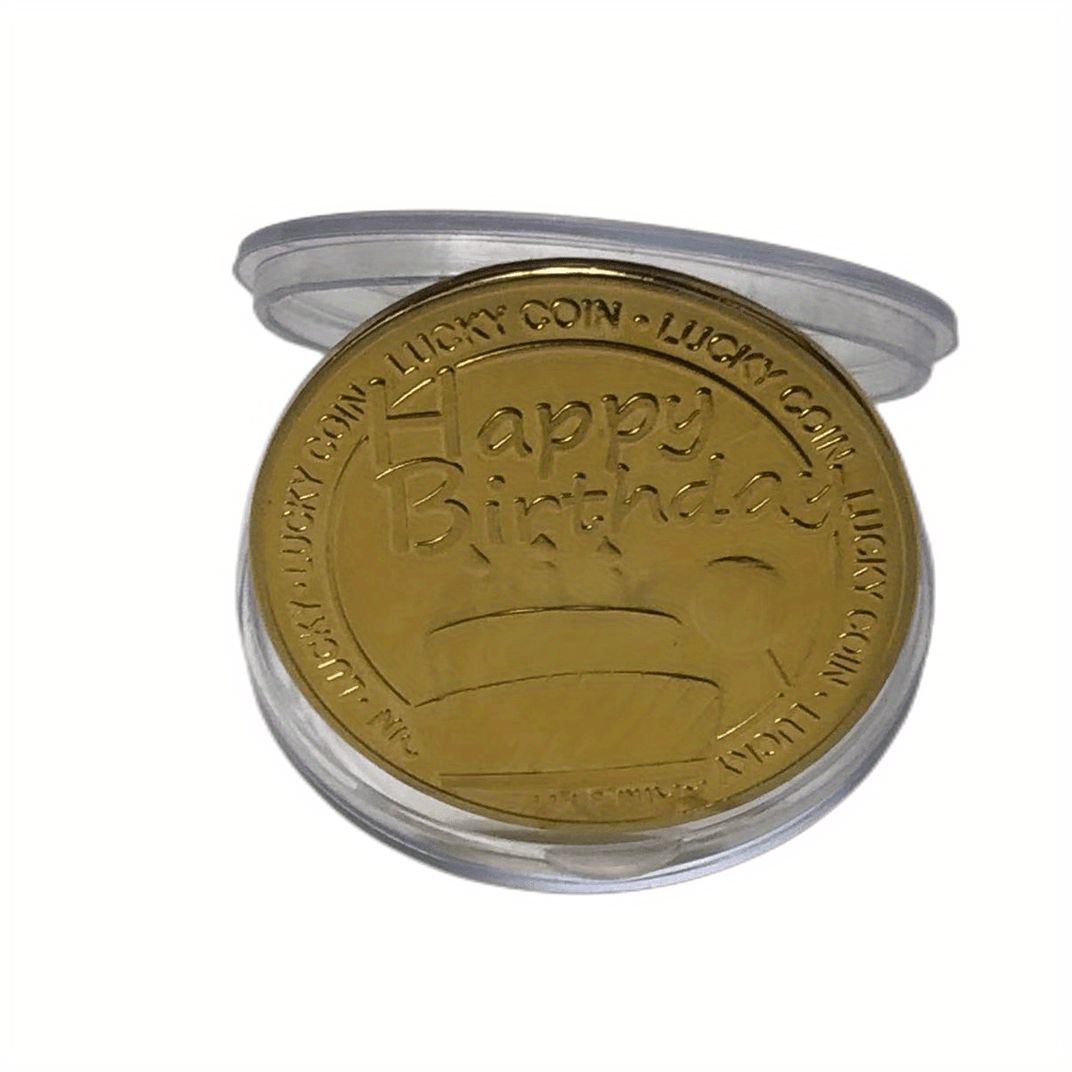 birthday cake coin birthday cake commemorative coins - Temu New Zealand