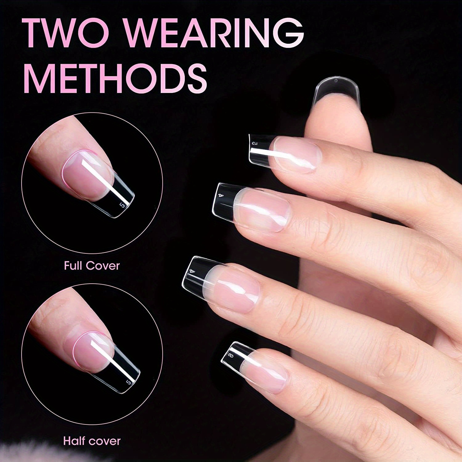 Square Nail Tips Gel X Nail Tips Full Cover Nail Tips 12 - Temu New Zealand