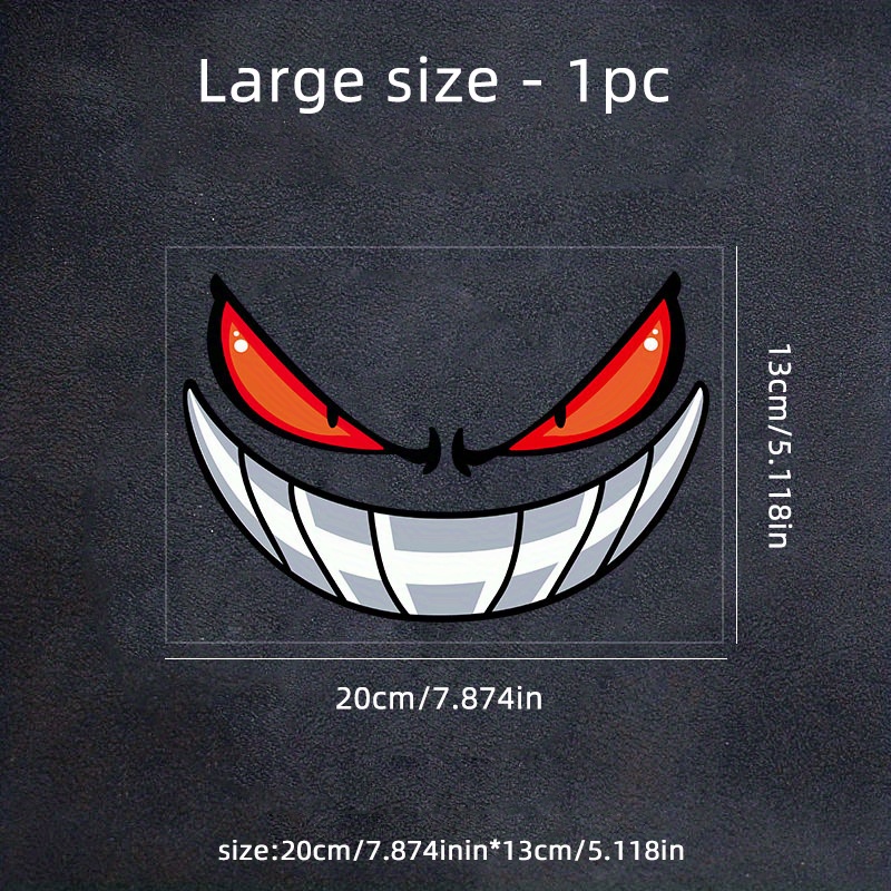 Make Car Stand Demon Eyes Car Sticker Expression Decals! - Temu