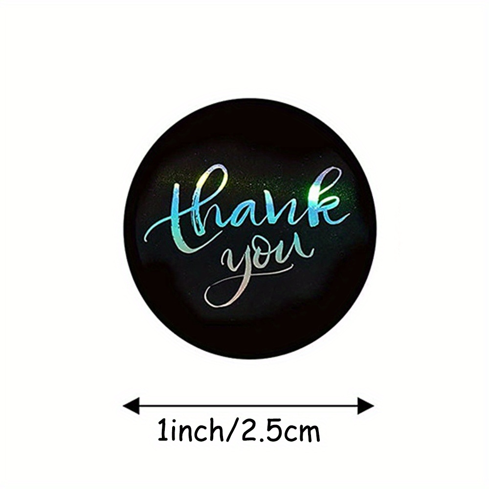 Laser Thank Stickers Businesses Holographic - Temu