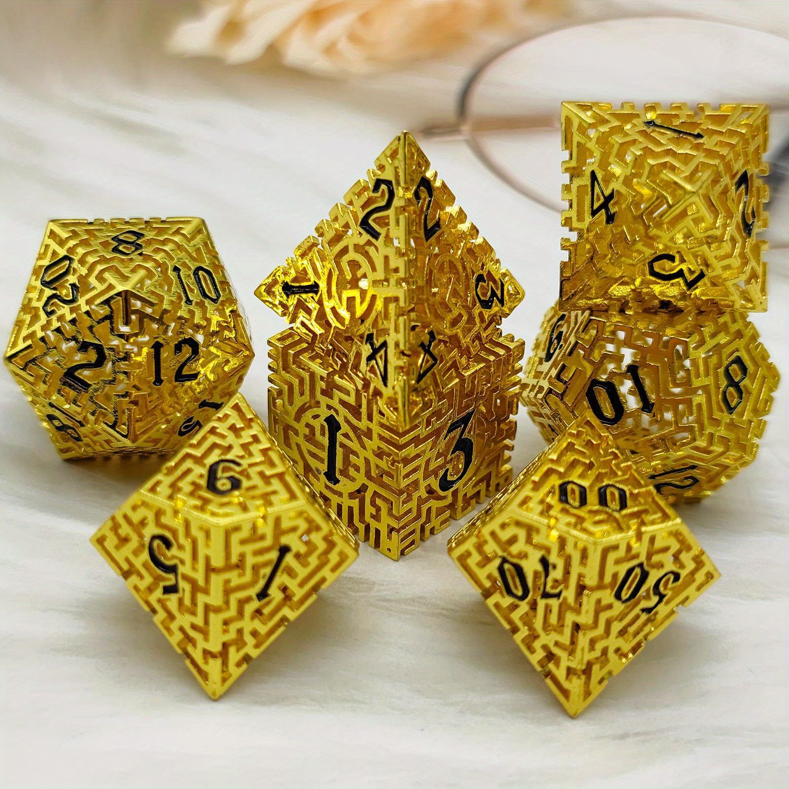 Metal Hollow Dice Polyhedral Dice Set Mtg Rpg Role playing - Temu Ireland