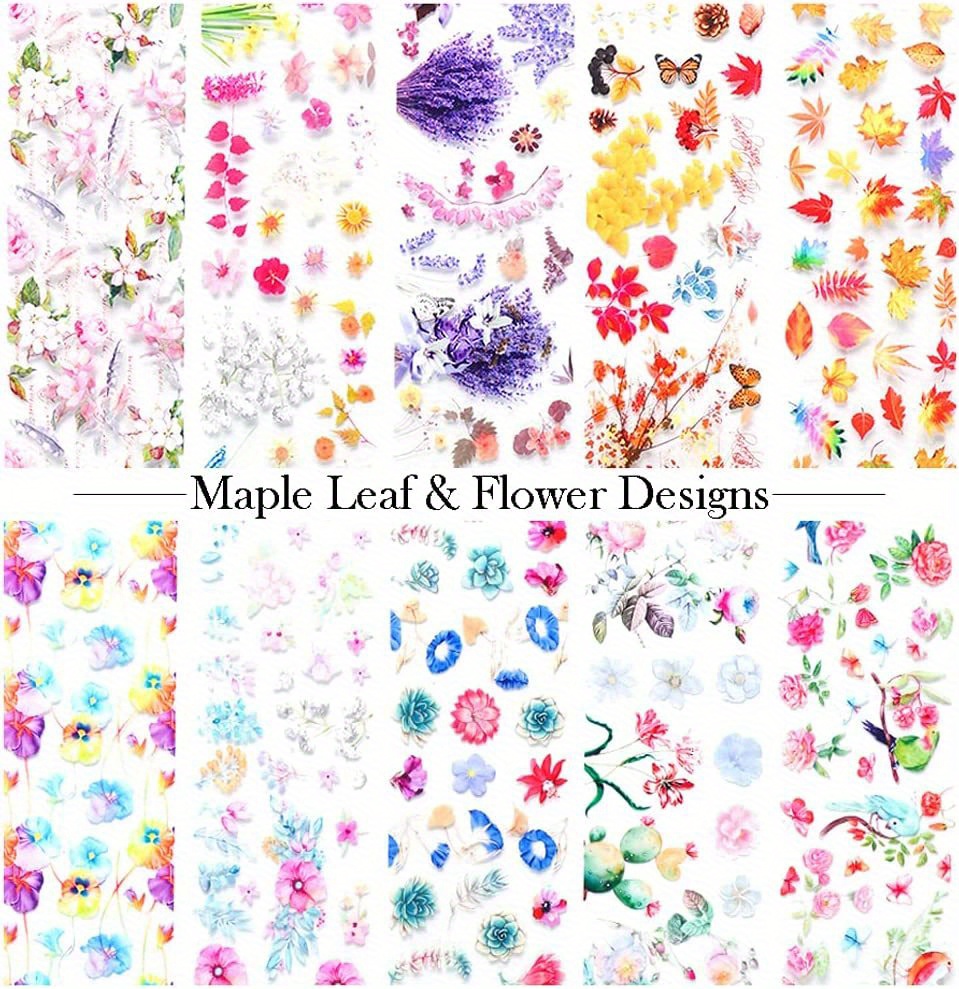 Maple Leaf Nail Foil Transfer Fall Nail Art Stickers Decals - Temu Norway