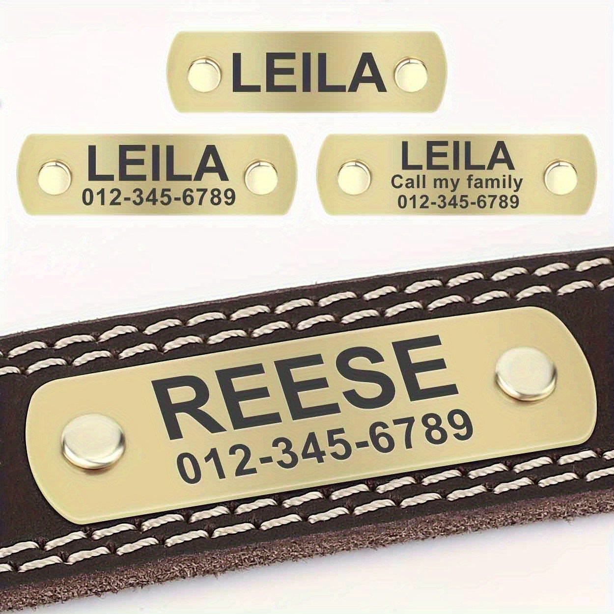 Personalized Custom Heavy Duty Dog Collar Engraved Nameplate - Temu Germany