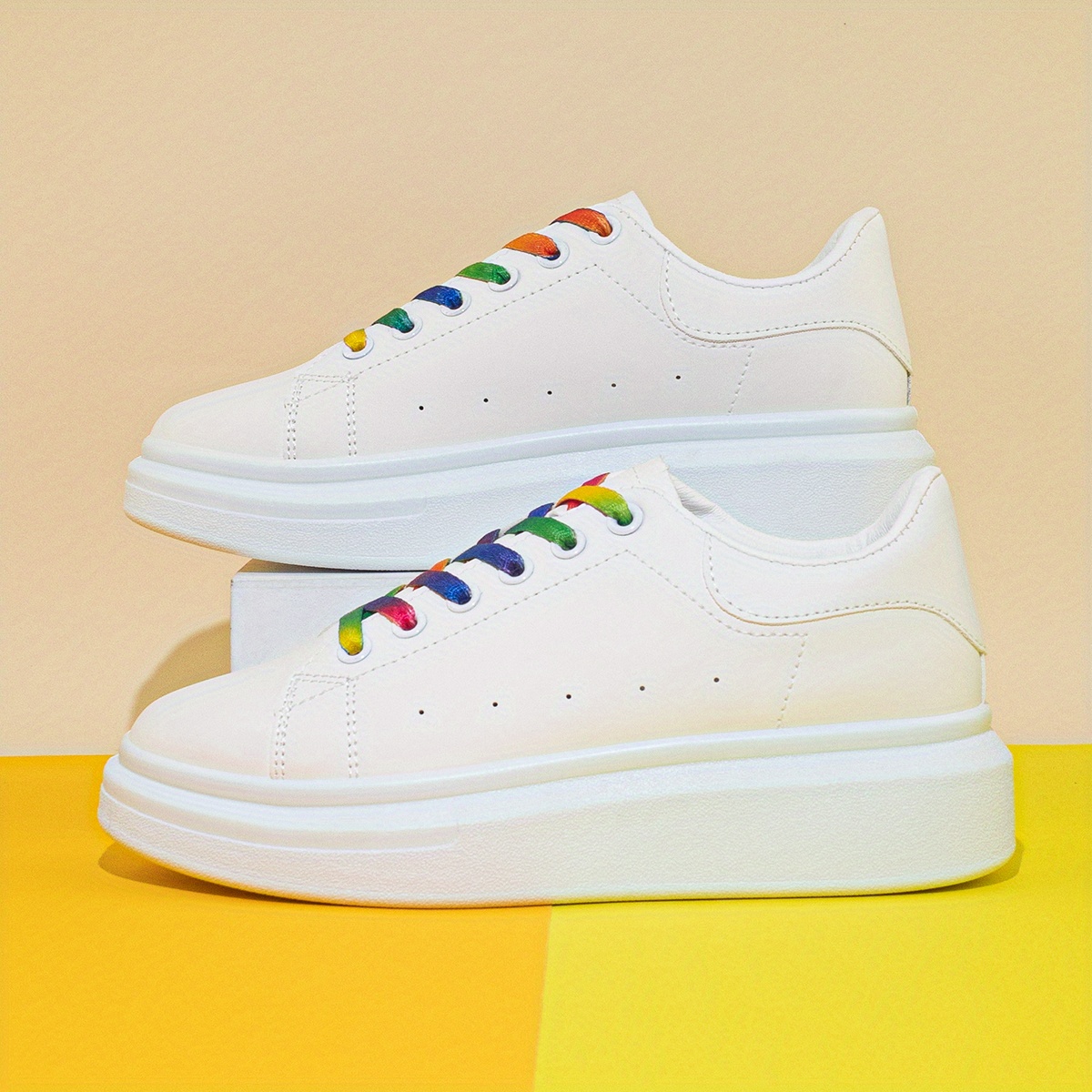 Women's Platform Skate Shoes Height Increasing Low Top Lace - Temu Germany