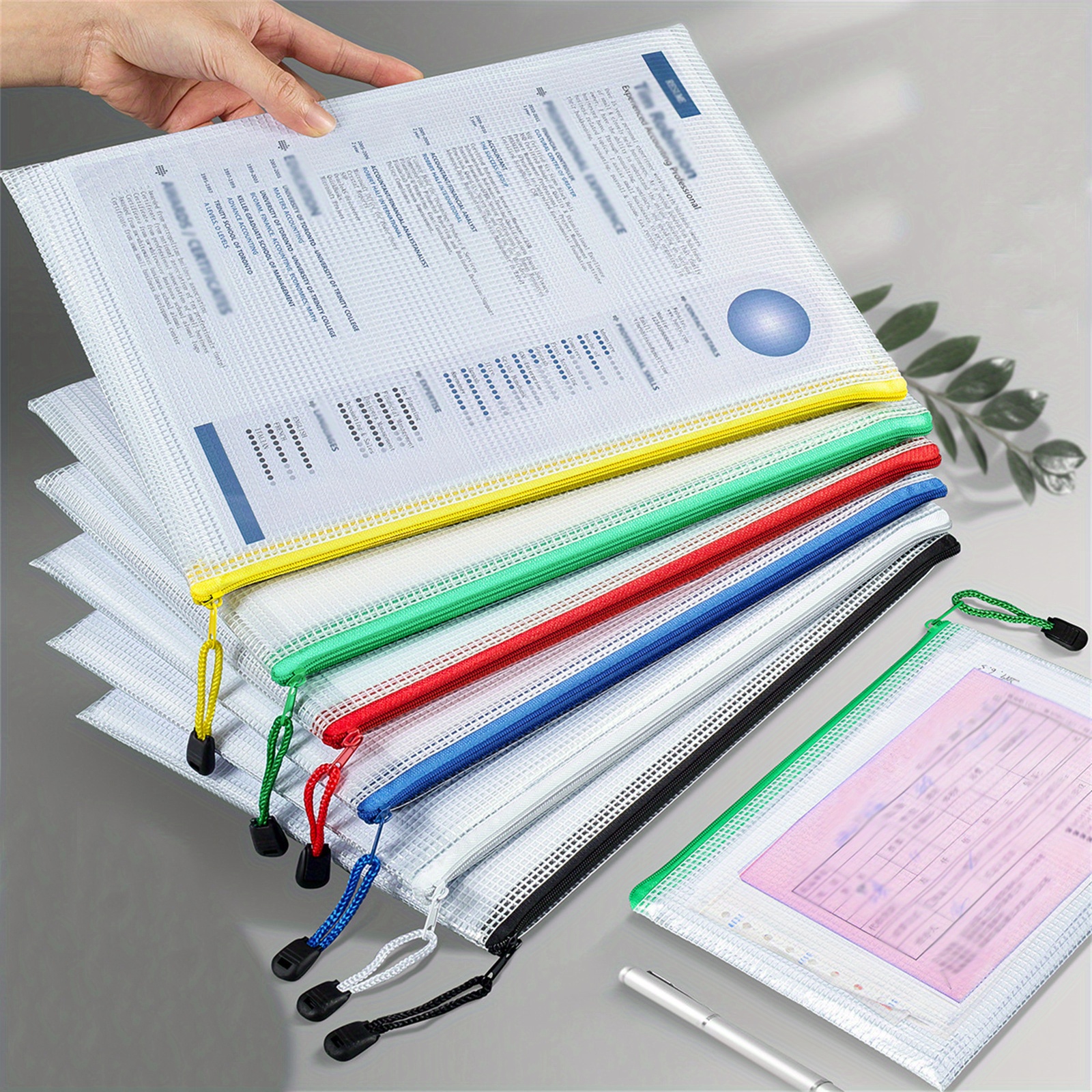 Mesh Zipper Pouch Zipper Bags Puzzle Bag Organizing Storage - Temu ...