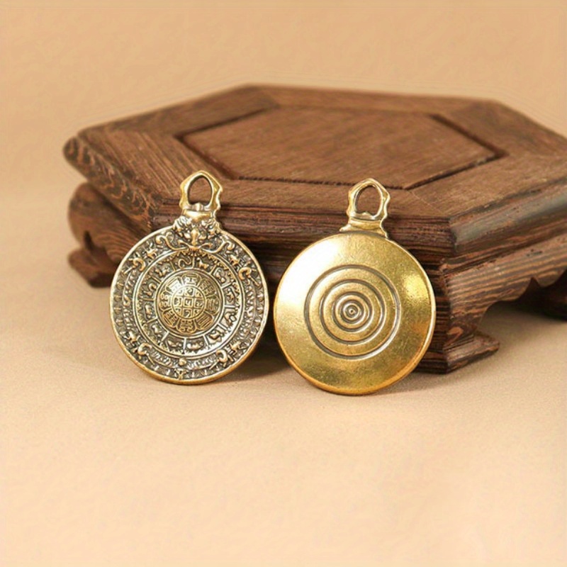 Brass Gossip Card Zodiac Transshipment Creative Key Chain Pendant ...