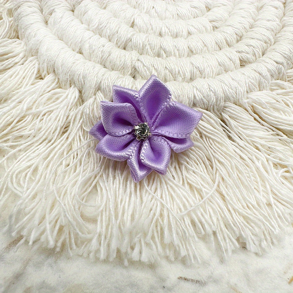 Polyester Ribbons Hand Sew Small Flowers Diy Headwear - Temu