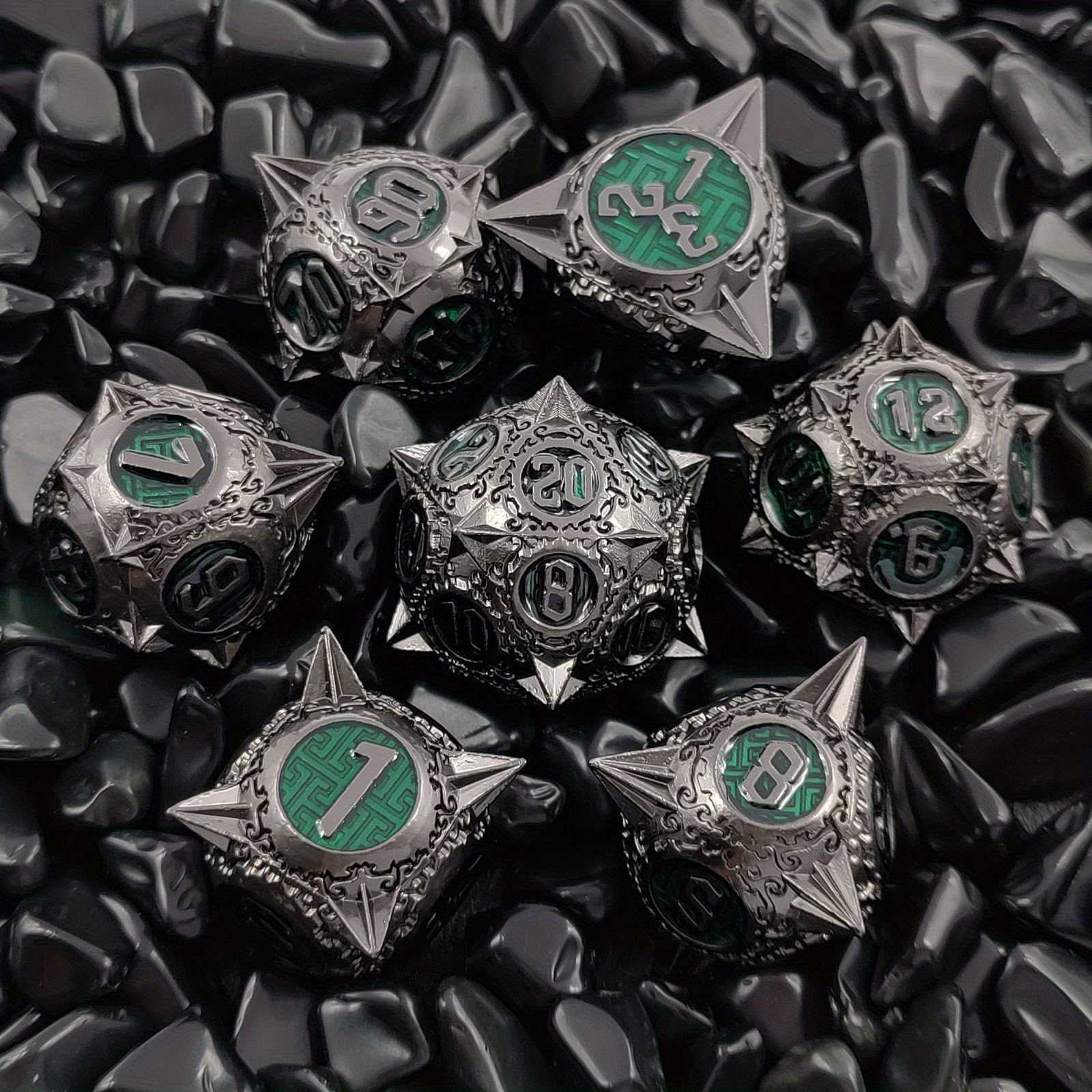 Metal Terning Sæt Kæmpe Polyhedral Terning Sæt Rollespil - Temu Denmark