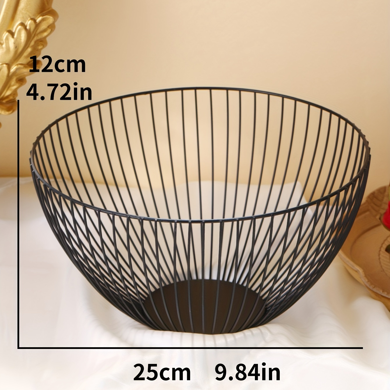 Wrought Iron Wire Fruit Basket Minimalist Creative Ruffle - Temu New ...