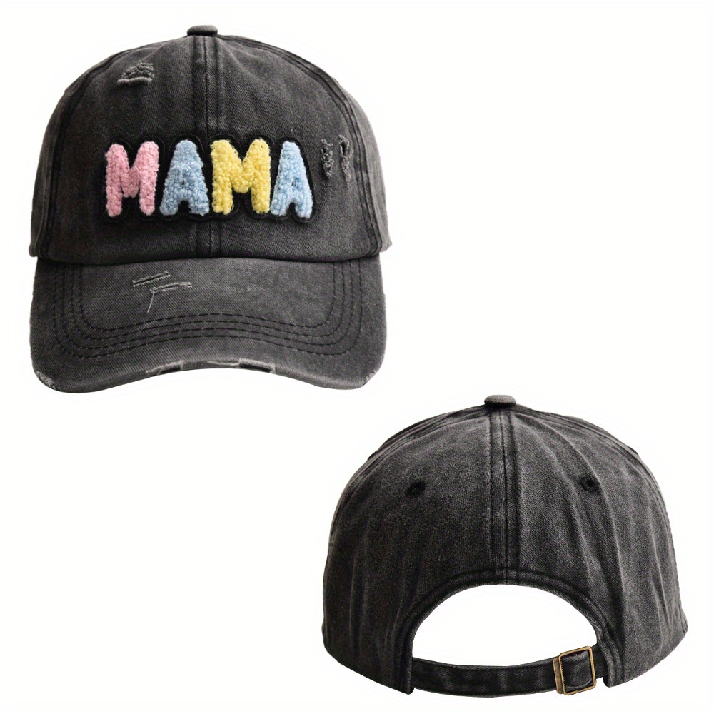 Mama Patch Ripped Baseball Casual Washed - Temu Netherlands