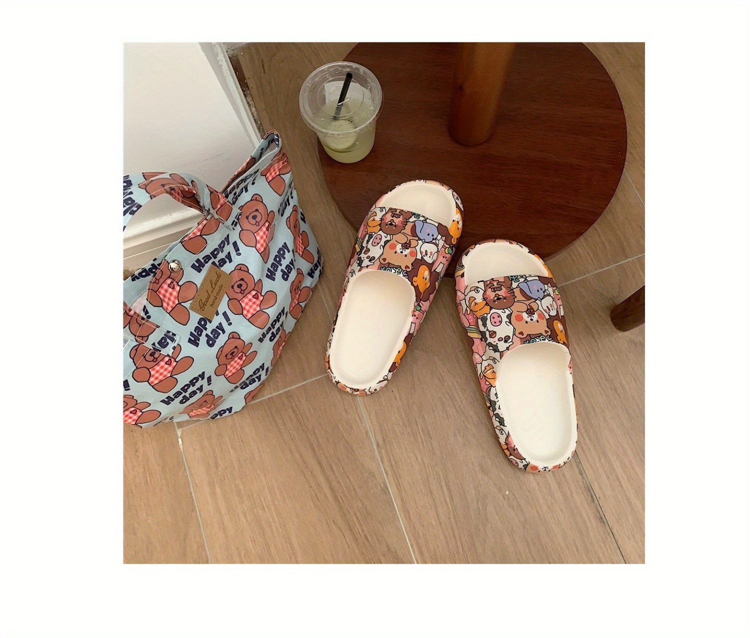boys cute cartoon print slip on platform slides キッズカジュアルノンスリ - Temu Japan