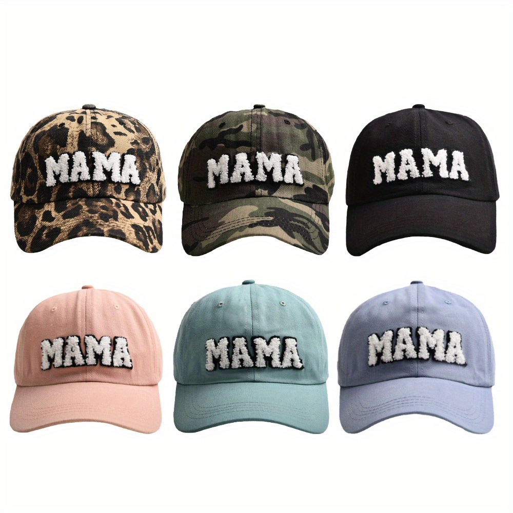 Mama Leopard Print Baseball Cap Label Patch Lightweight - Temu Australia