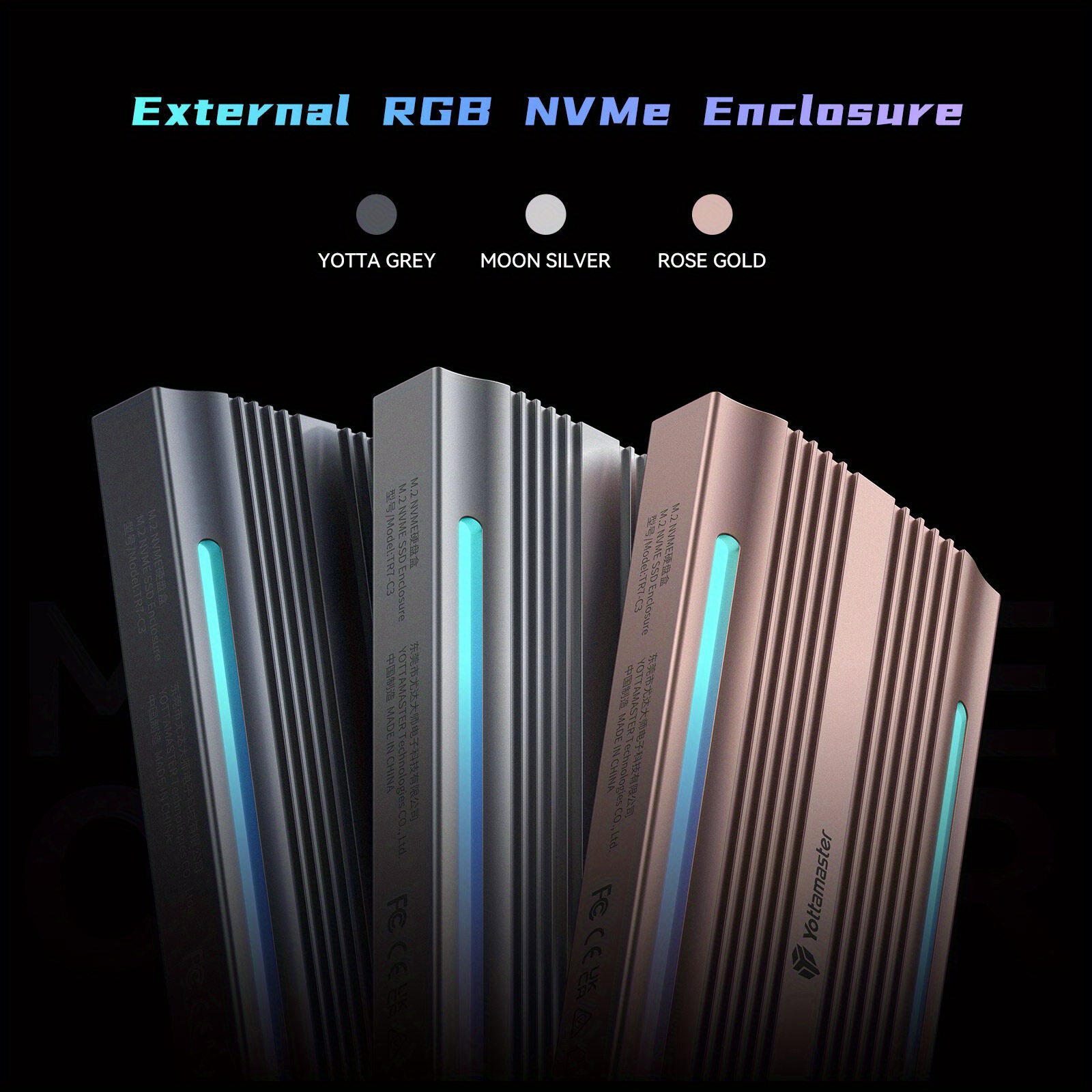 10 Rgb Gaming Ssd Case M.2 Usb 3.1 - Temu