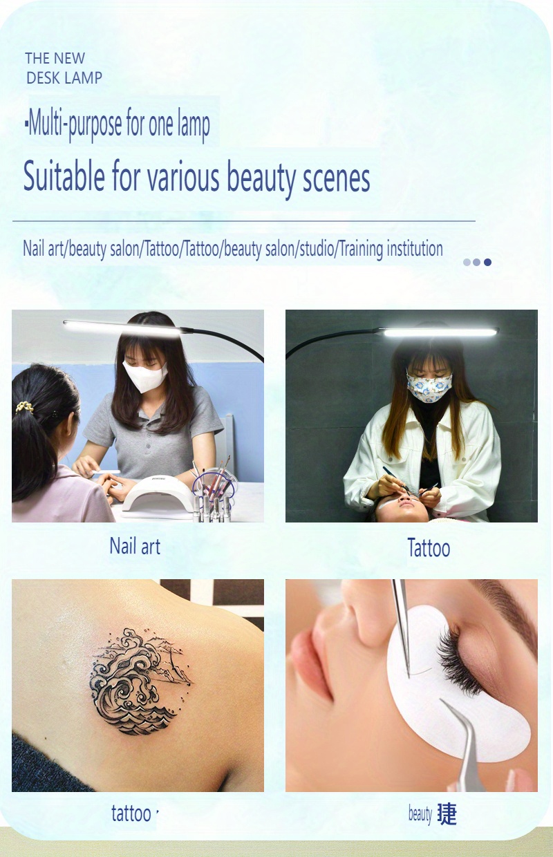 360° Flexible Led Desk Lamp Manicure Beauty Embroidery - Temu