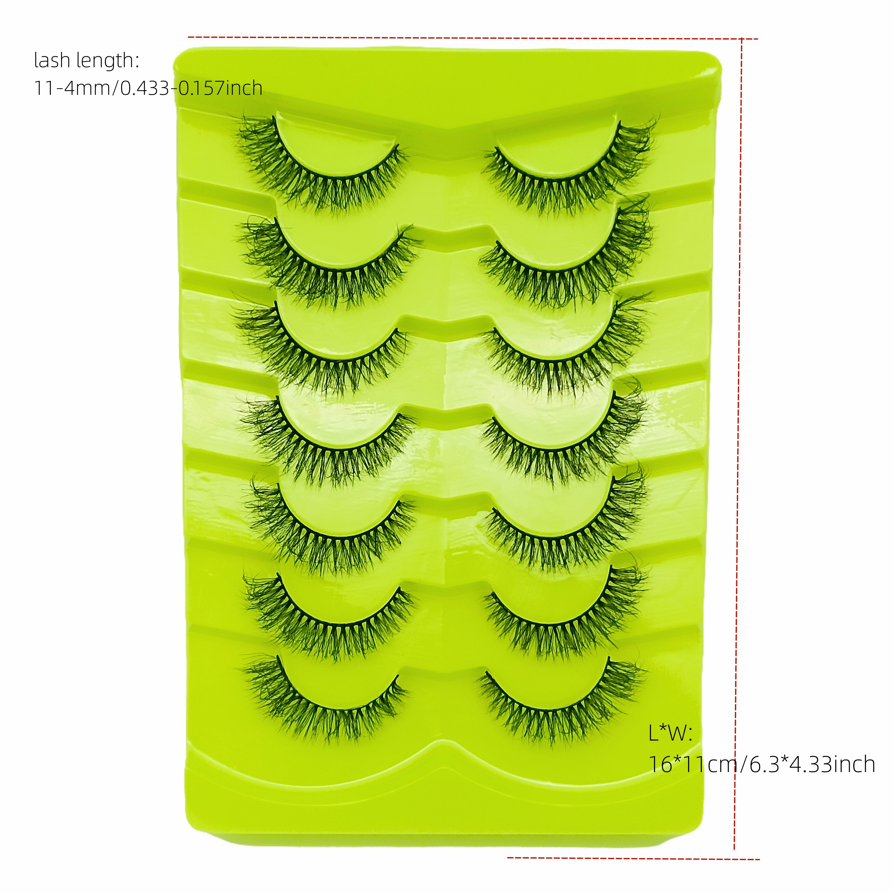Fluffy Cat Eye False Lashes 8d Wispy Mink Lashes Extra Long - Temu