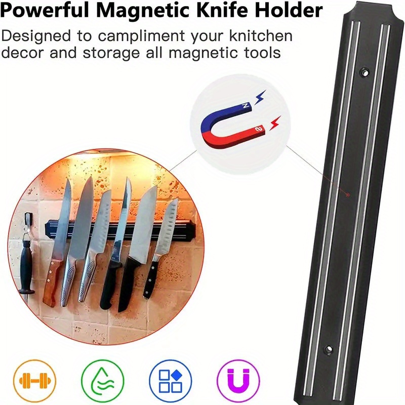 wall mounted magnetic knife rack magnetic knife bar powerful knife ...