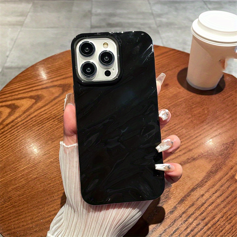 Solid Wave Pattern Pure Tpu Phone Protective Case Iphone 14 - Temu ...