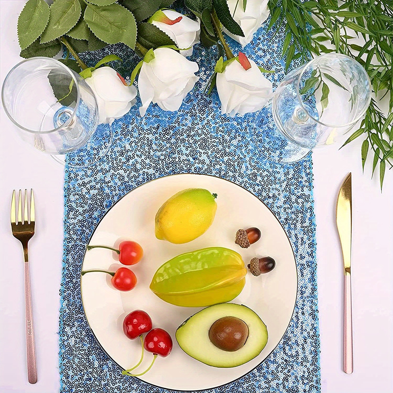 sequin table runner glitter sequin fabric table - Temu Canada