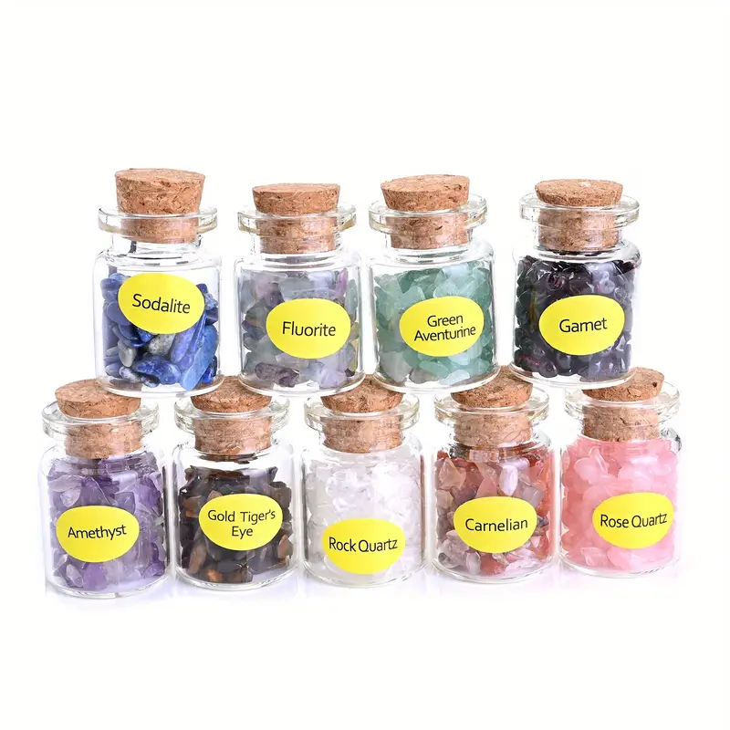 1pc 유리 병 천연 돌 구슬 불규칙한 무덤 칩 자수정 소달 라이트 타이거 아이 형석 Aventurine 느슨한 스페이서 비즈
