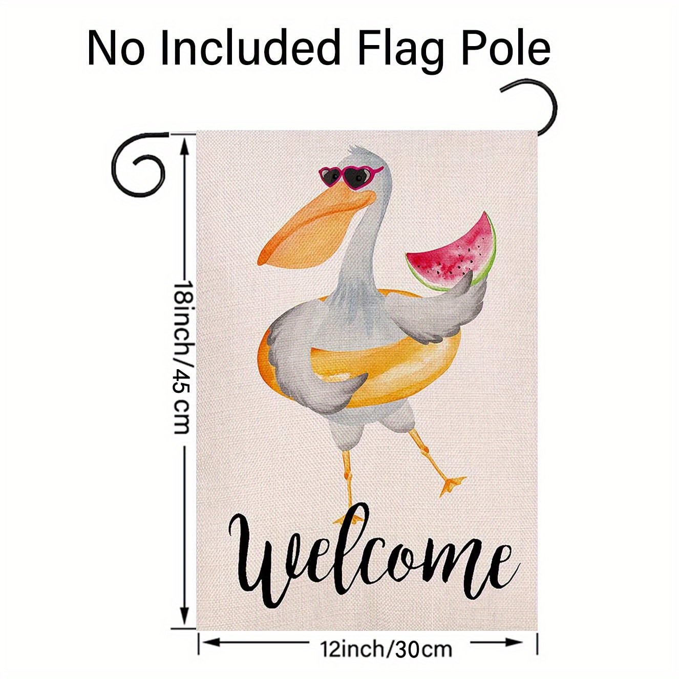 Welcome Pelican Garden Flag Summer Watermelon Vertical - Temu Norway