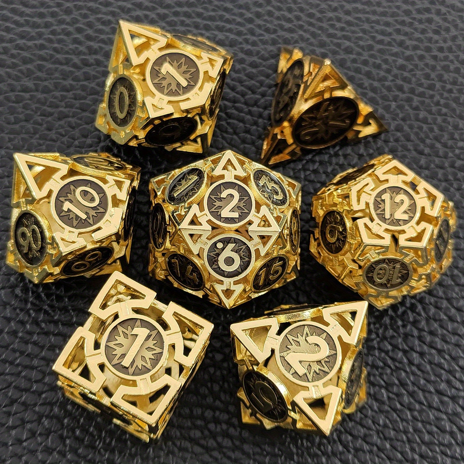 Metal Hollow Dice Set Giant Polyhedral Dice Set Role Playing - Temu ...