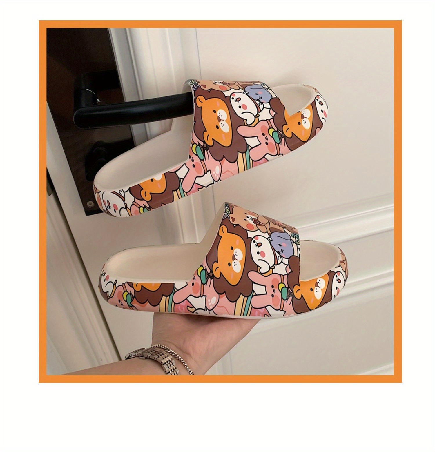 boys cute cartoon print slip on platform slides キッズカジュアルノンスリ - Temu Japan