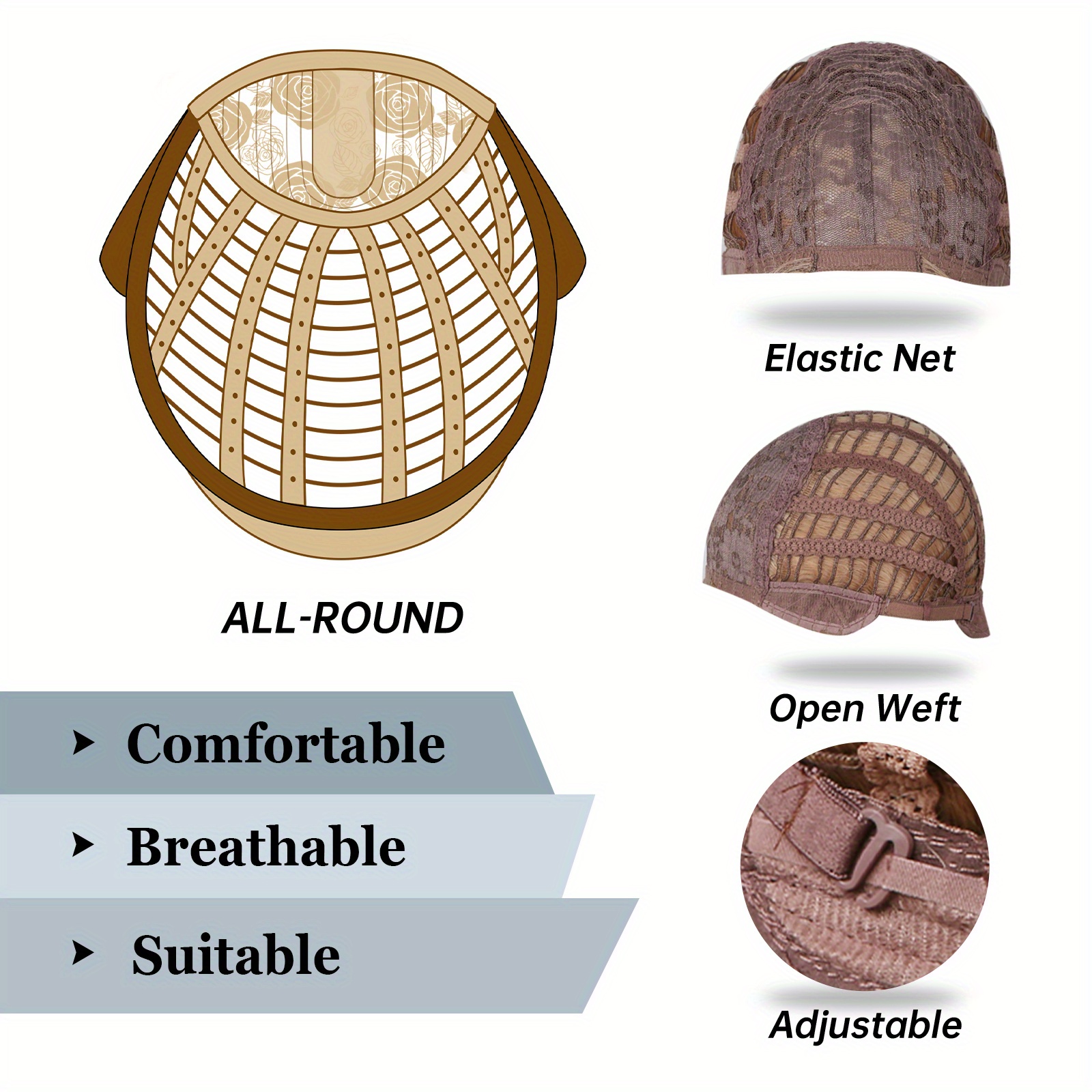 Brown Mixed Blonde Long Wavy Curly Hair Wigs Bangs Fiber - Temu Netherlands