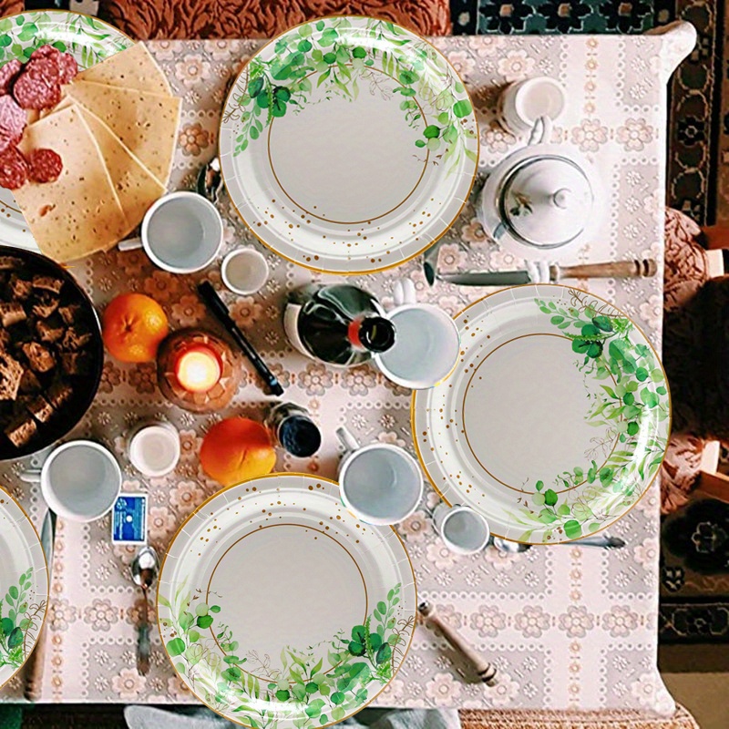 Sage Green Paper Plates And Napkins Green Party Plates - Temu