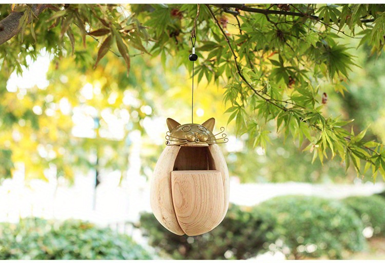 Cat Belly Bird House Bluebird Bird House Outdoors Wooden - Temu