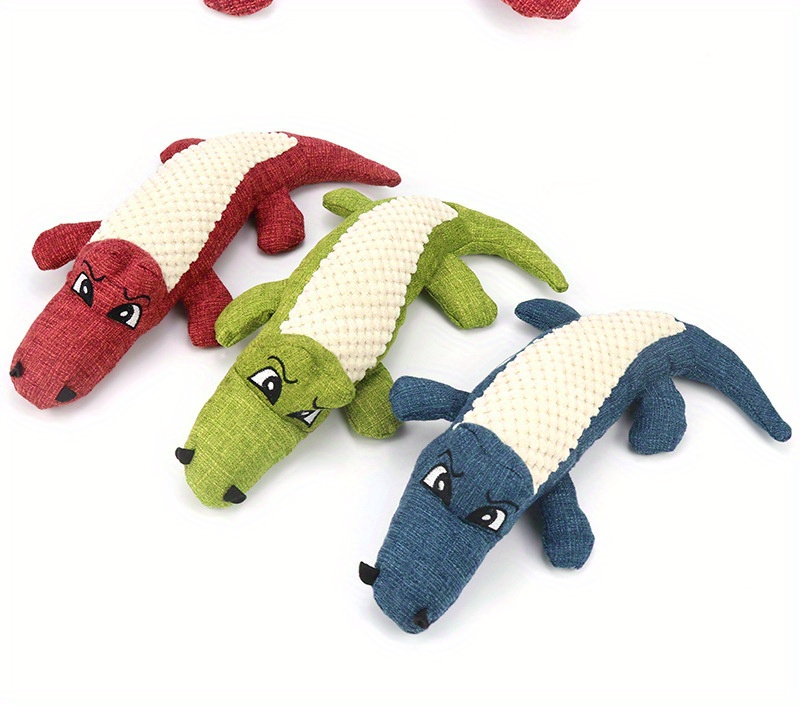 Pet Chew Toys Interactive Cartoon Animal Plush Alligator - Temu