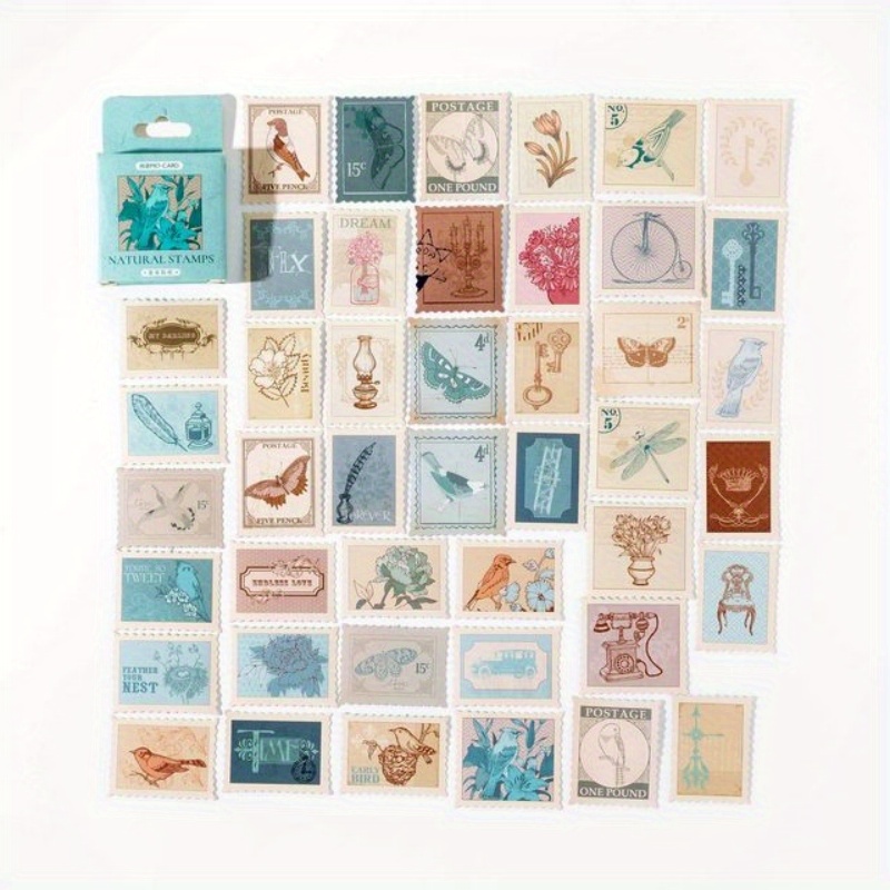 45pcs Pack Vintage Museum Stamps Collection Stickers Decorative ...