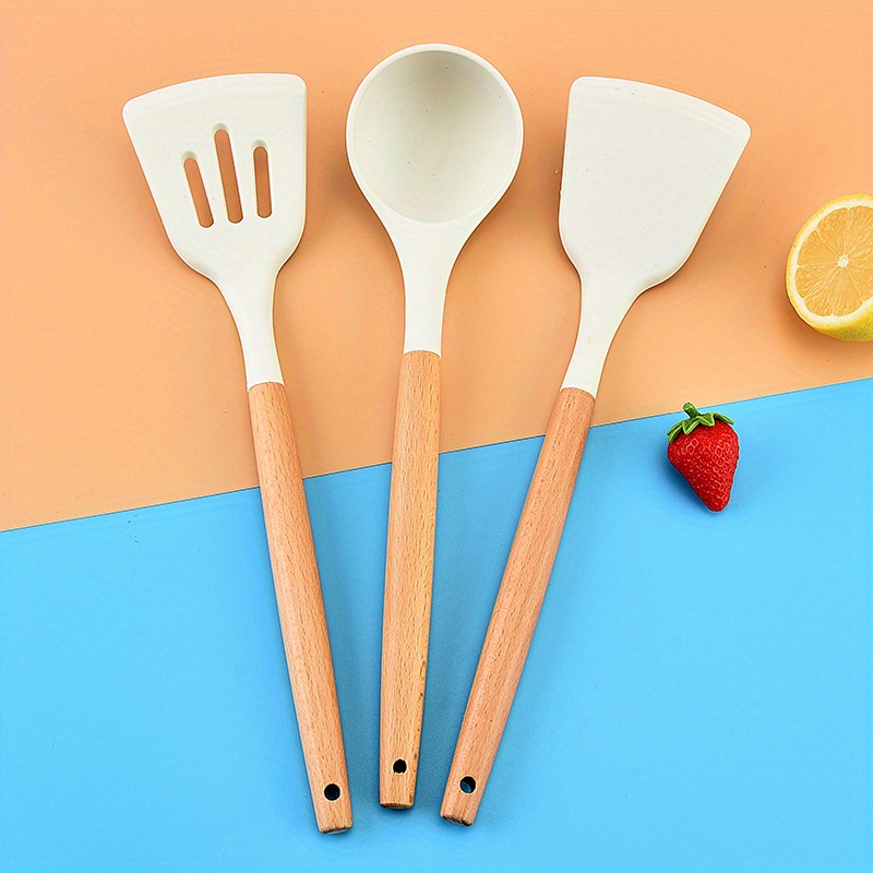 Silicone Utensil Set Kitchen Utensil Set Safety Cooking - Temu United ...