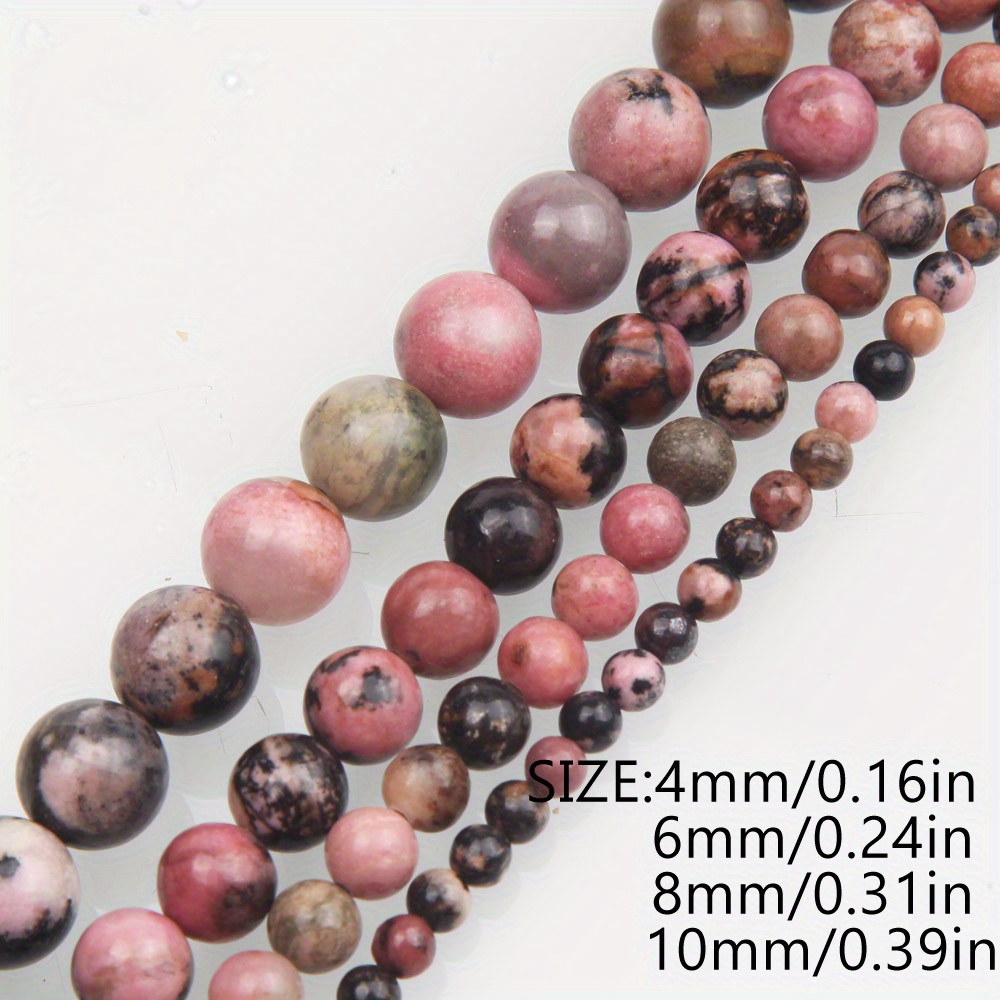 Natural Stone Black Lace Round Loose Beads Jewelry - Temu Australia