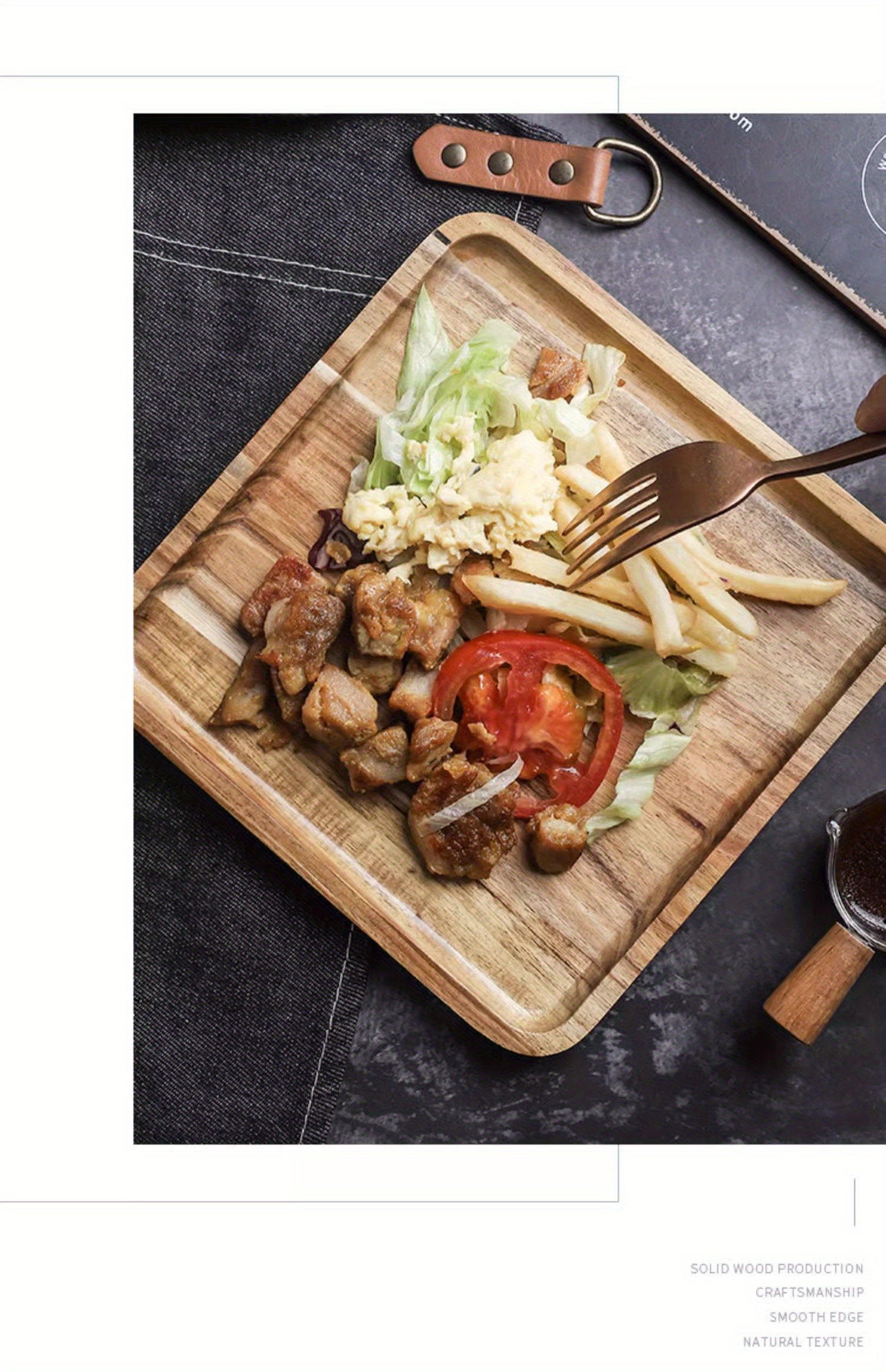 elegant acacia wood tray serving food drinks perfect sushi - Temu