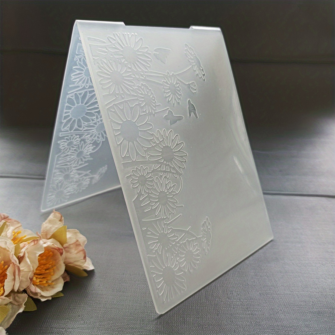 Sunflower Butterfly Embossing Folder Plastic Embossing - Temu