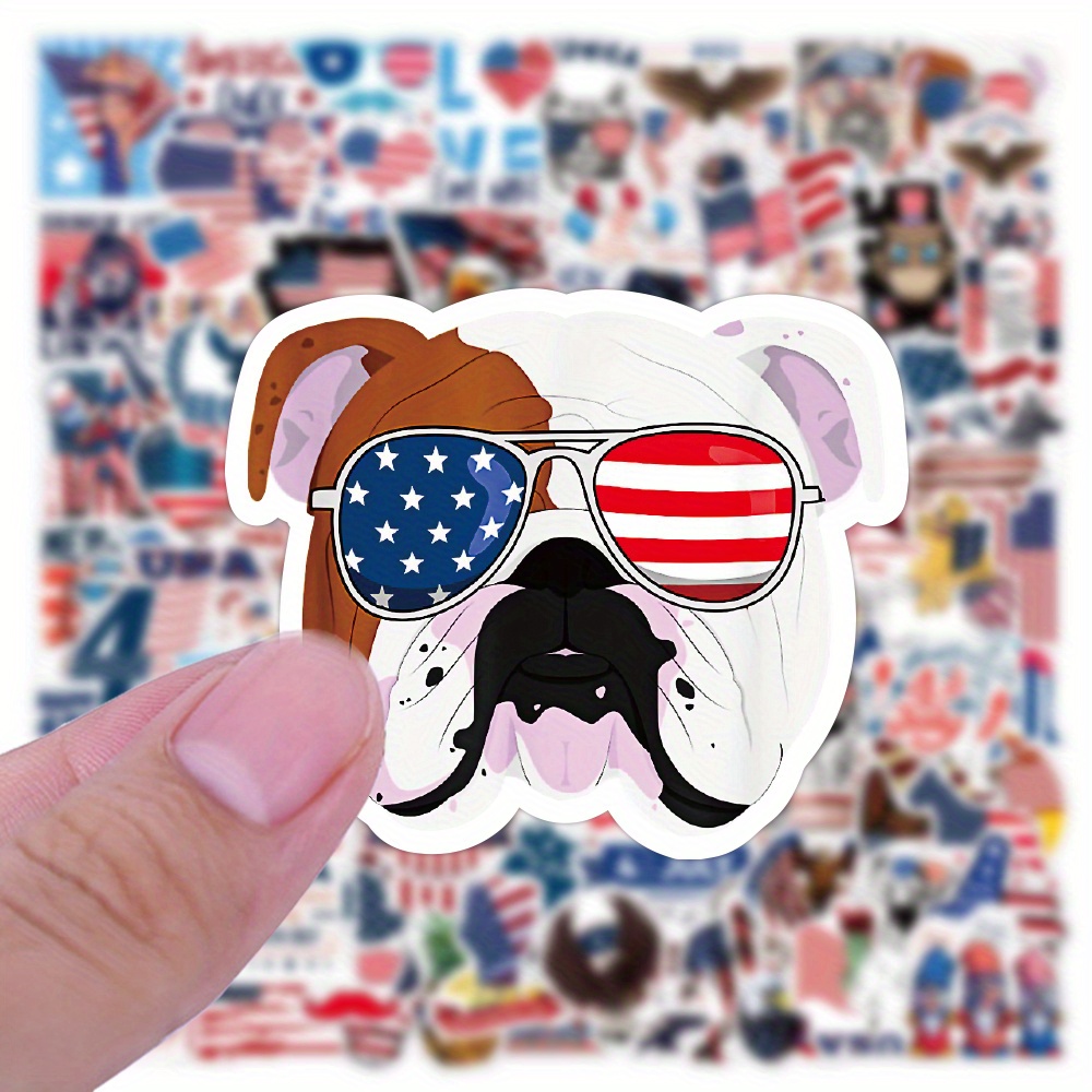 Independence Day Pvc Waterproof Adhesive Sticker Packs - Temu Australia