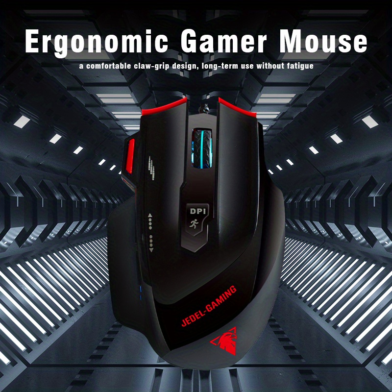 Gaming Mouse Ergonomic Right Hand Design Optical Sensor Fps - Temu Canada