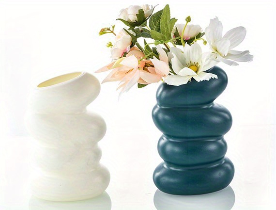 1pc Plastic Spiral Vase Creative Flower Arrangement Container ...