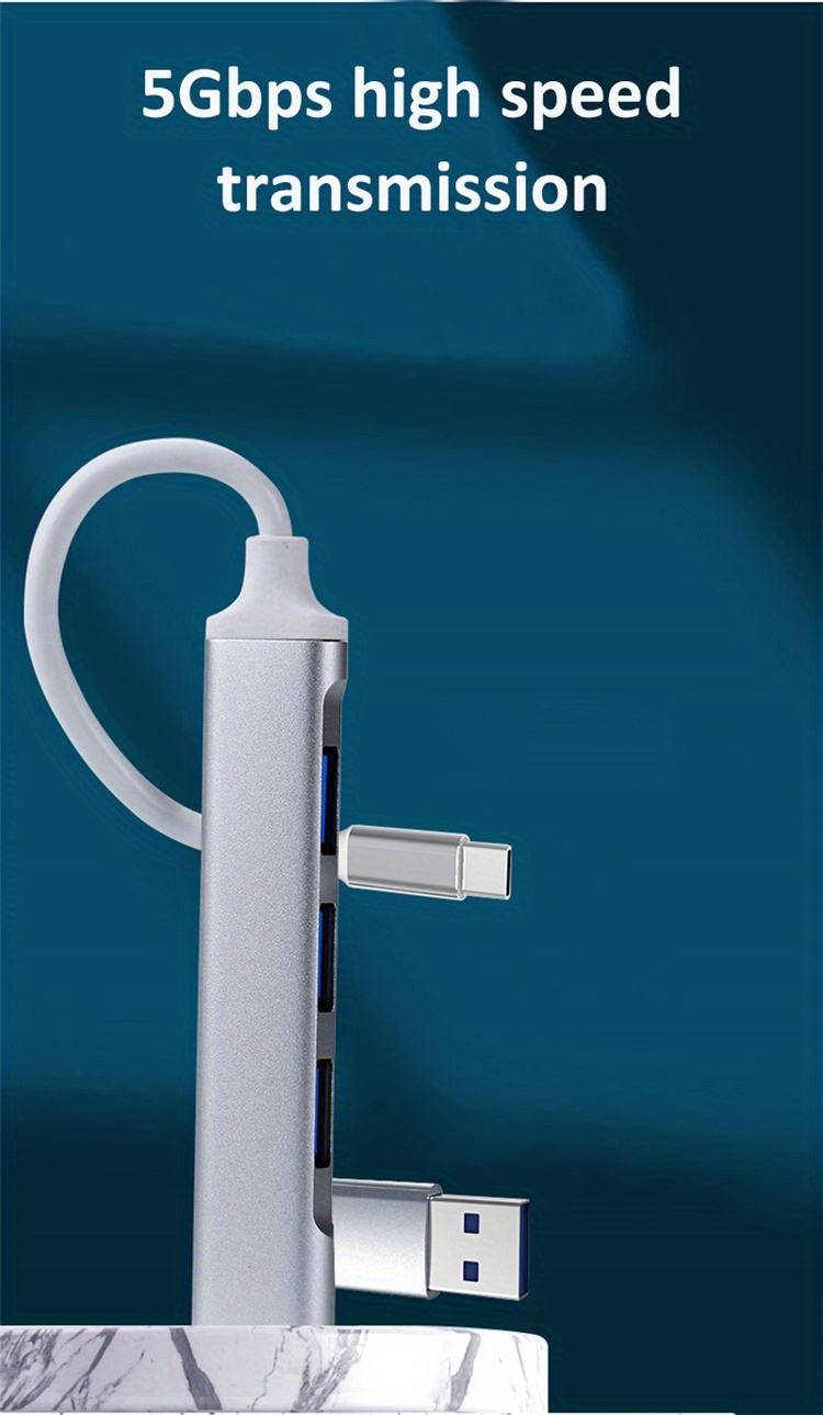 Pc Accessories Usb Hub Usb3.0 Type C 4 Ports Usb Adapter - Temu