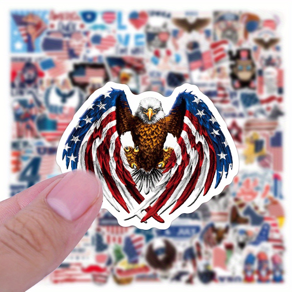 Independence Day Pvc Waterproof Adhesive Sticker Packs - Temu Australia