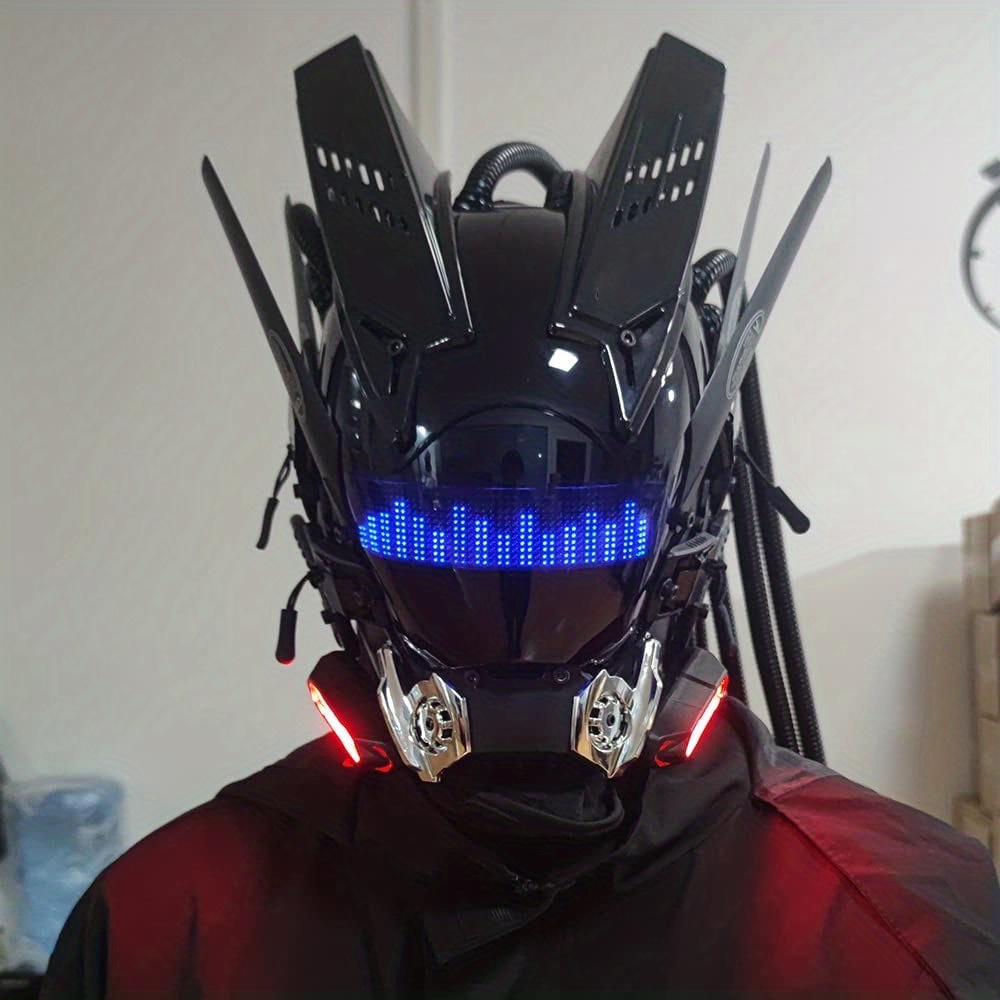 Cyberpunk Mask Mechanical Horn Cosplay Photography Street Shooting ...