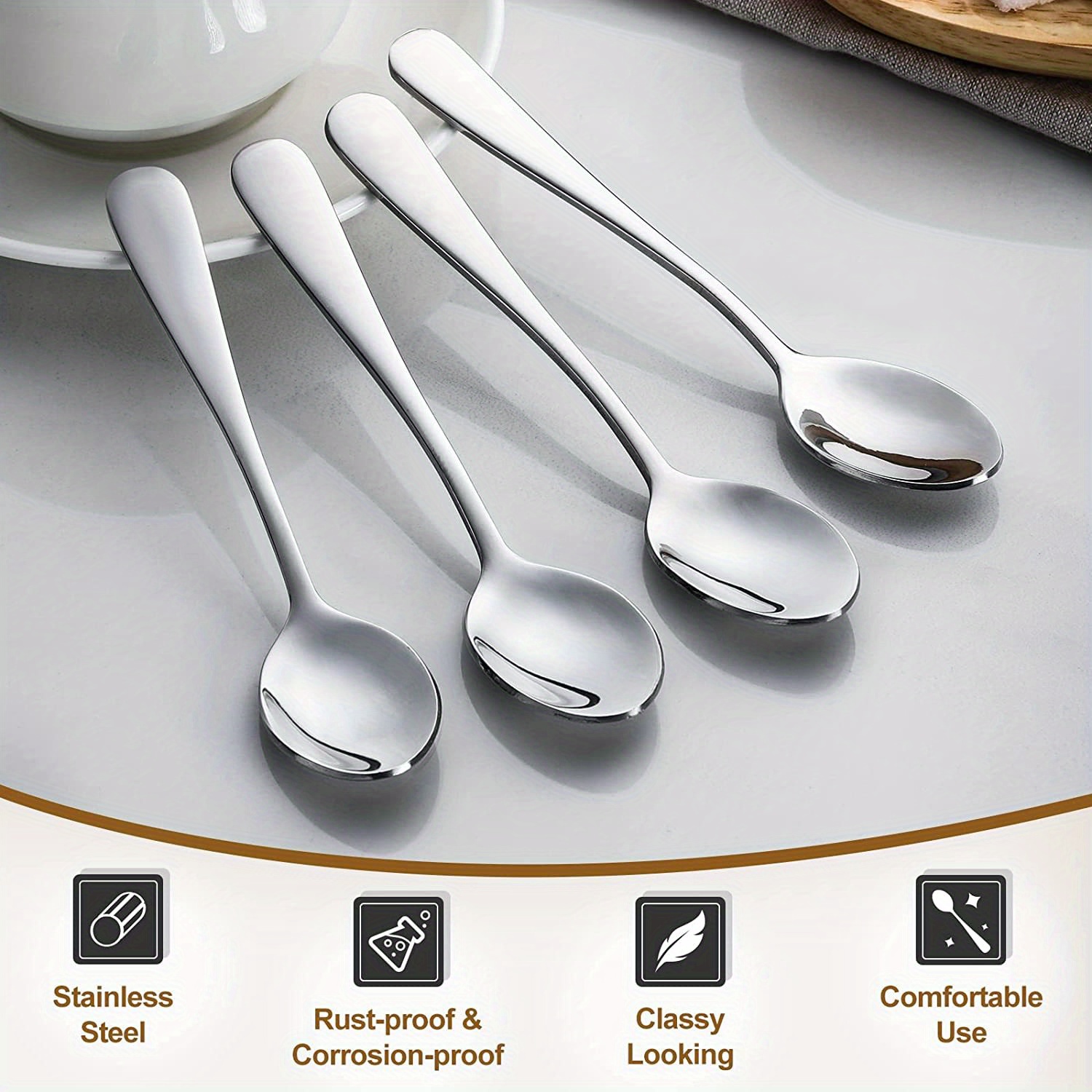 Demitasse Espresso Spoons Stainless Steel Mini Coffee Spoons - Temu United Kingdom